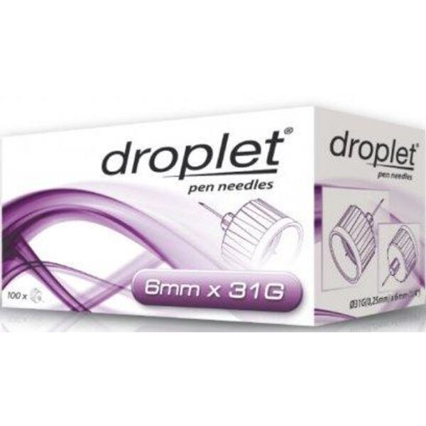Иглы для инсулиновых шприц-ручек Droplet 6 мм x 31G, 10 шт. - купить в ...