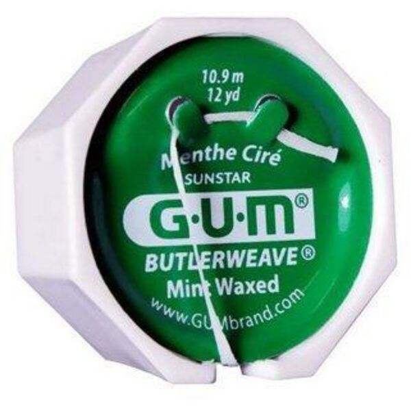 Зубная нитка GUM ButlerWeave WAXED мятная с воском, 55 м - купить в ...