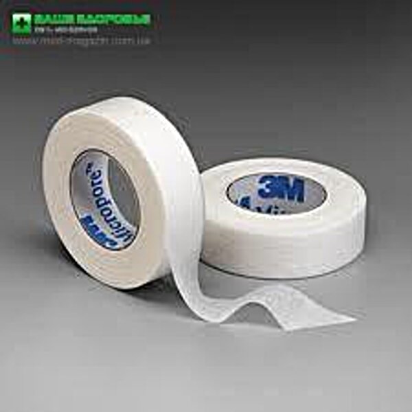 Гипоаллергенный пластырь из нетканой вискозы 3M Микропор (Micropore) 1 ...