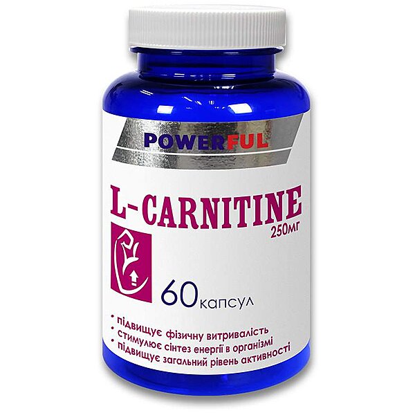 L-Сarnitine карнитин Powerful 1000 мг 60 капсул - купить в Киеве и ...