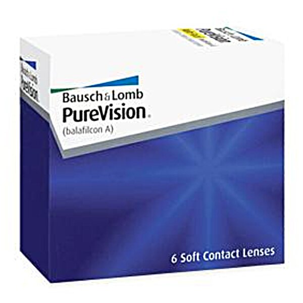 Місячні силікон- гідрогелеві контактні лінзи Pure Vision , упаковка 6 ...