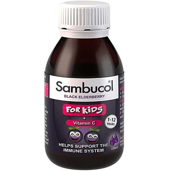 Sambucol Kids Liquid 230 мл. (Самбукол сироп для детей от 1 до 12 лет ...
