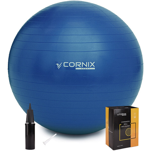 Мяч для фитнеса (фитбол) Cornix 65 см Anti-Burst XR-0021 Blue S49-3812 ...