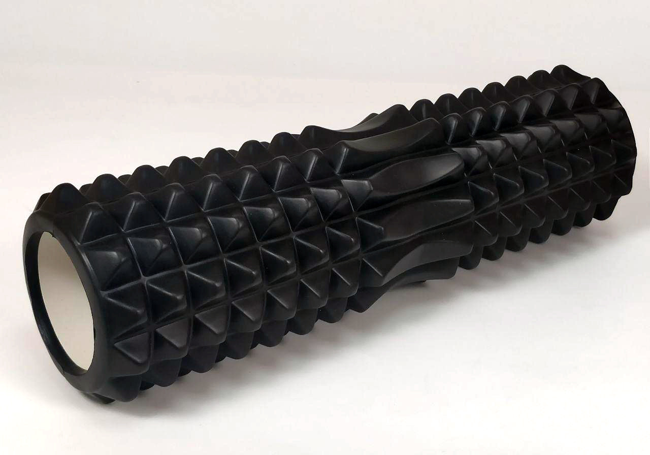 Ролик массажный EasyFit Grid Roller 45 см v.2.2 Черный S53-1188 ...