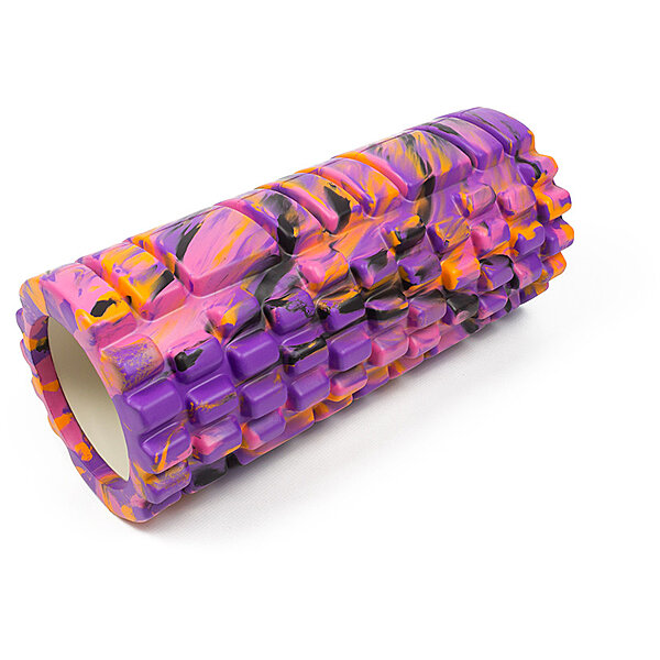 Ролик массажный EasyFit Grid Roller 33 см v.1.1 Multi Фиолетовый S53 ...