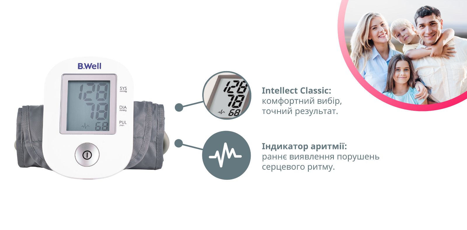Тонометр автоматичний B.Well PRO-33 з адаптером та манжетою 22-42 см ...